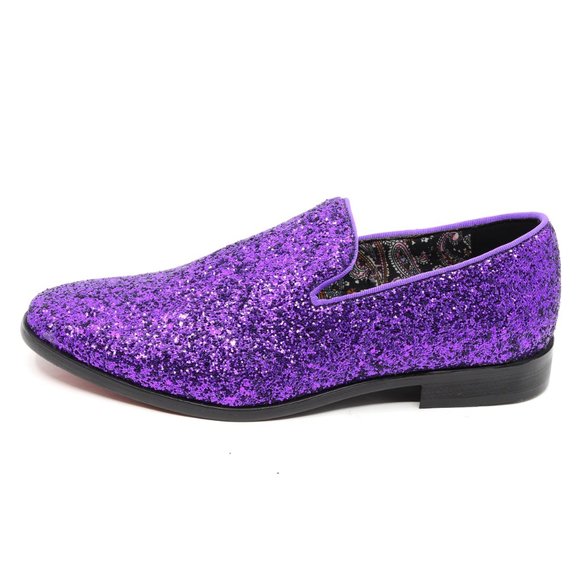 Metrocharm | Shoes | Purple Glitter Mens Vintage Designer Classic ...